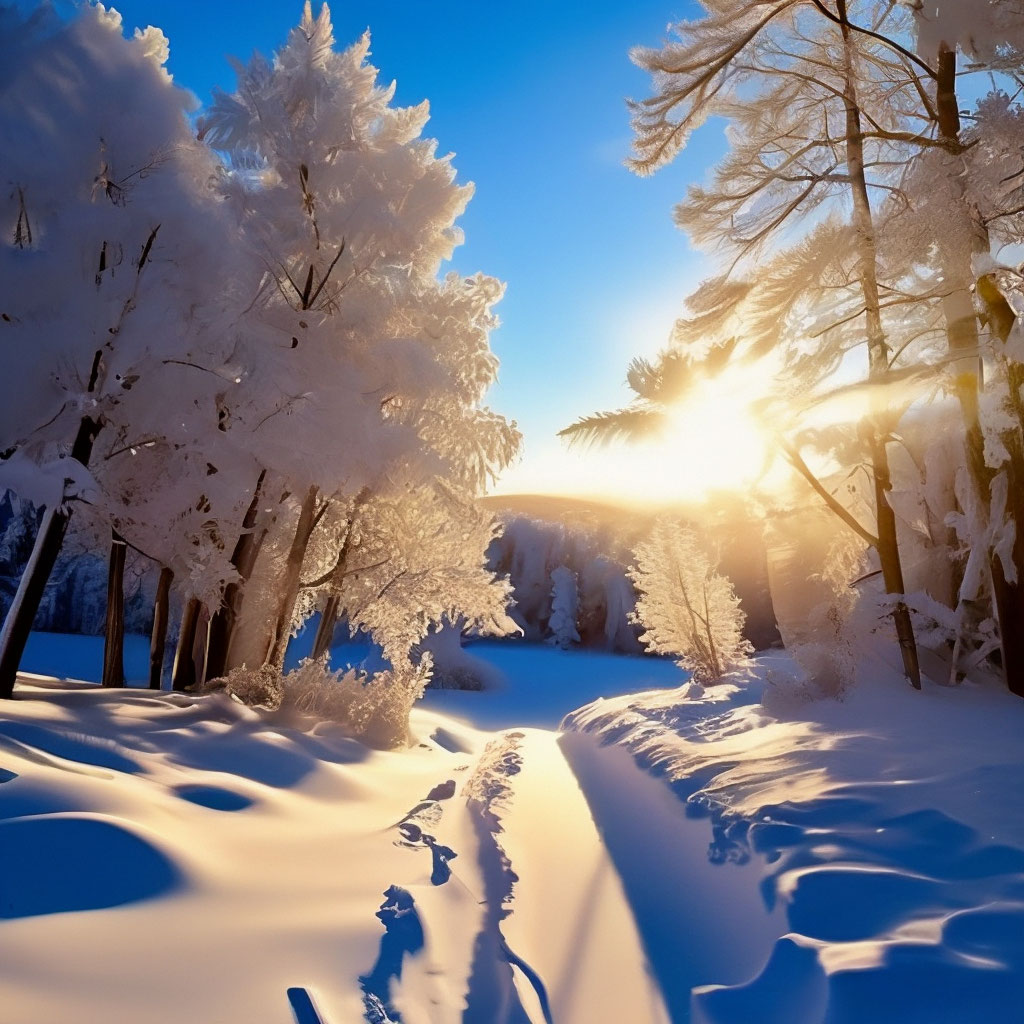 "Snow in the sun, realistic, beautiful, professional photo" — image ...