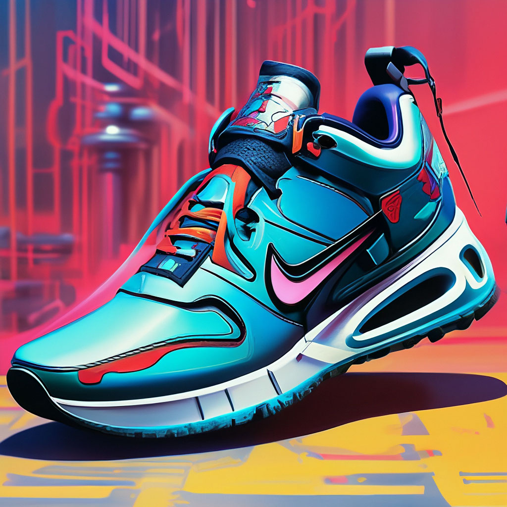 "Sneakers nike collaboration with Marvel" — image created in Shedevrum
