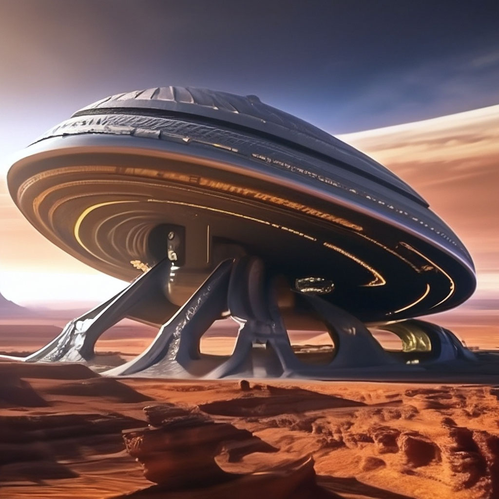 "Planet Nibiru alien ship, precise details, professional photo, realism ...