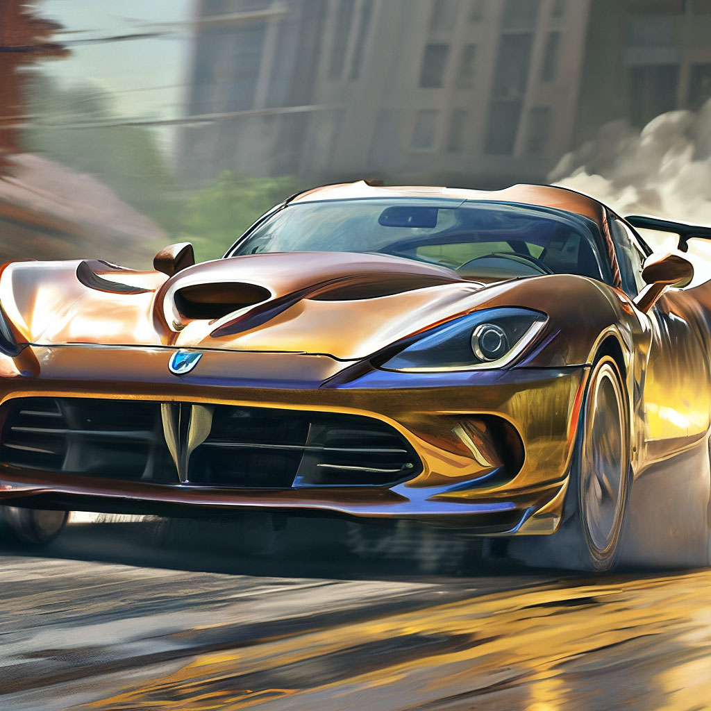 "Gasoline dodge Viper fuel high detail rendering" — image created in ...