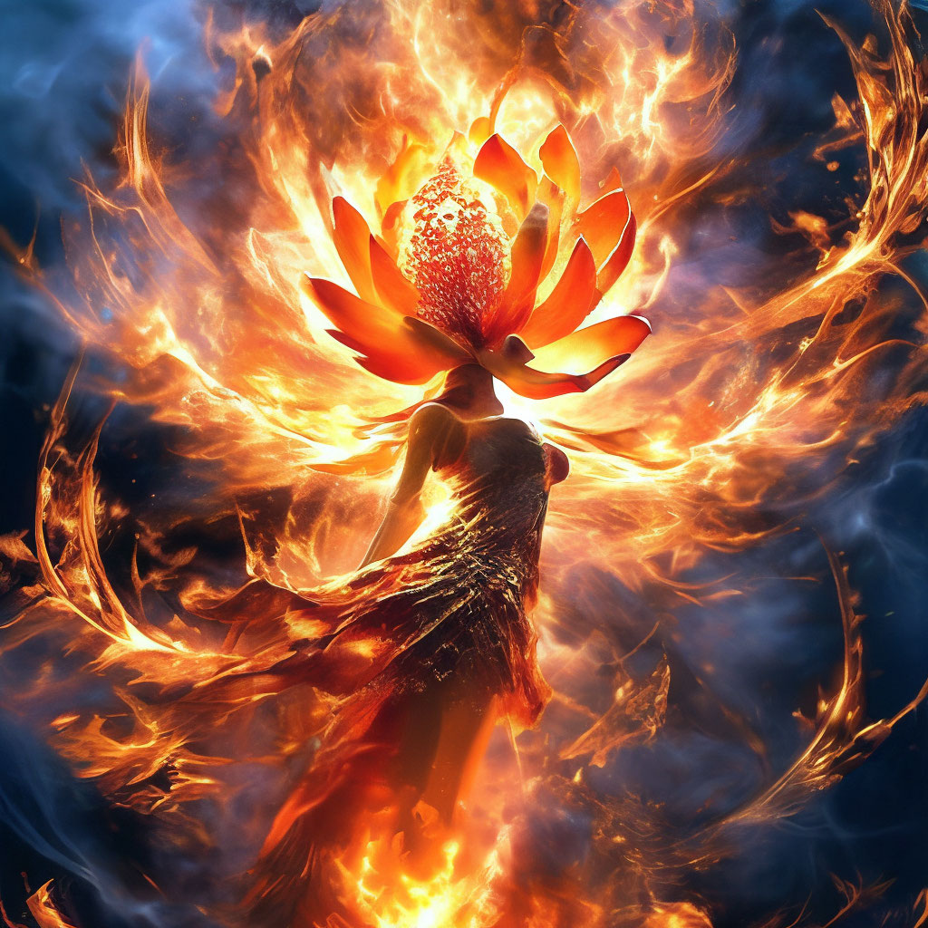 "Epic, blast wave, fire art, a lot of smoke, Gothic aesthetics and ...
