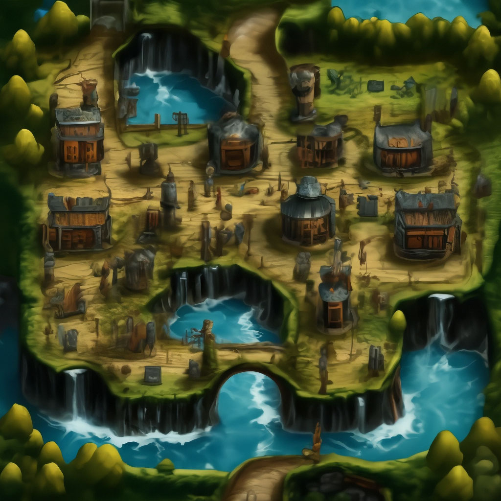"A map from a computer game in the genre of stimpak, action games ...