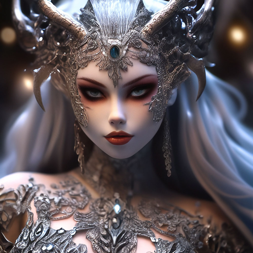 "Fabulous demon girl, hyperrealistic, 32k, high quality ...