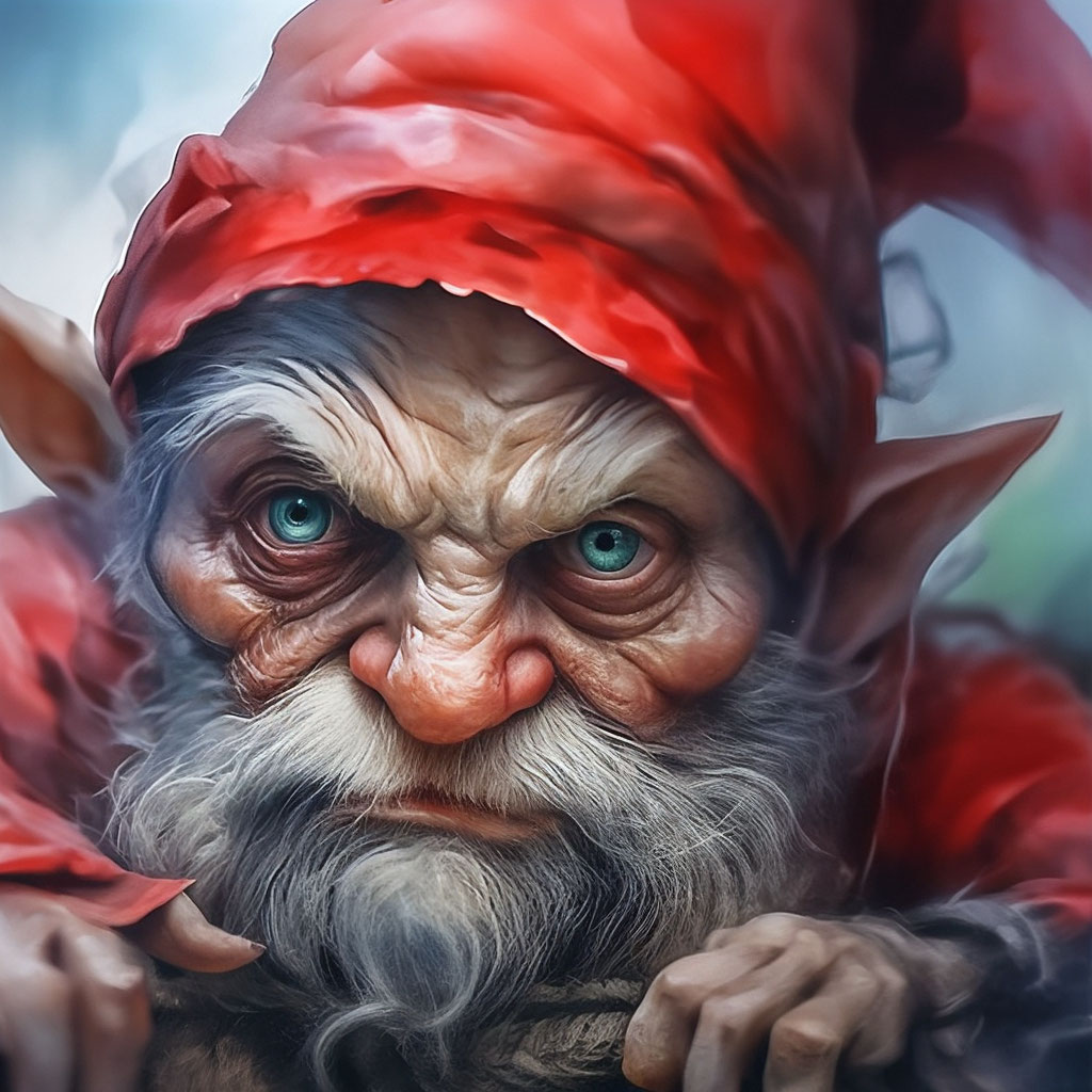 "Hyperrealistic anthropomorphic crafty, cunning, evil, wrinkled old ...