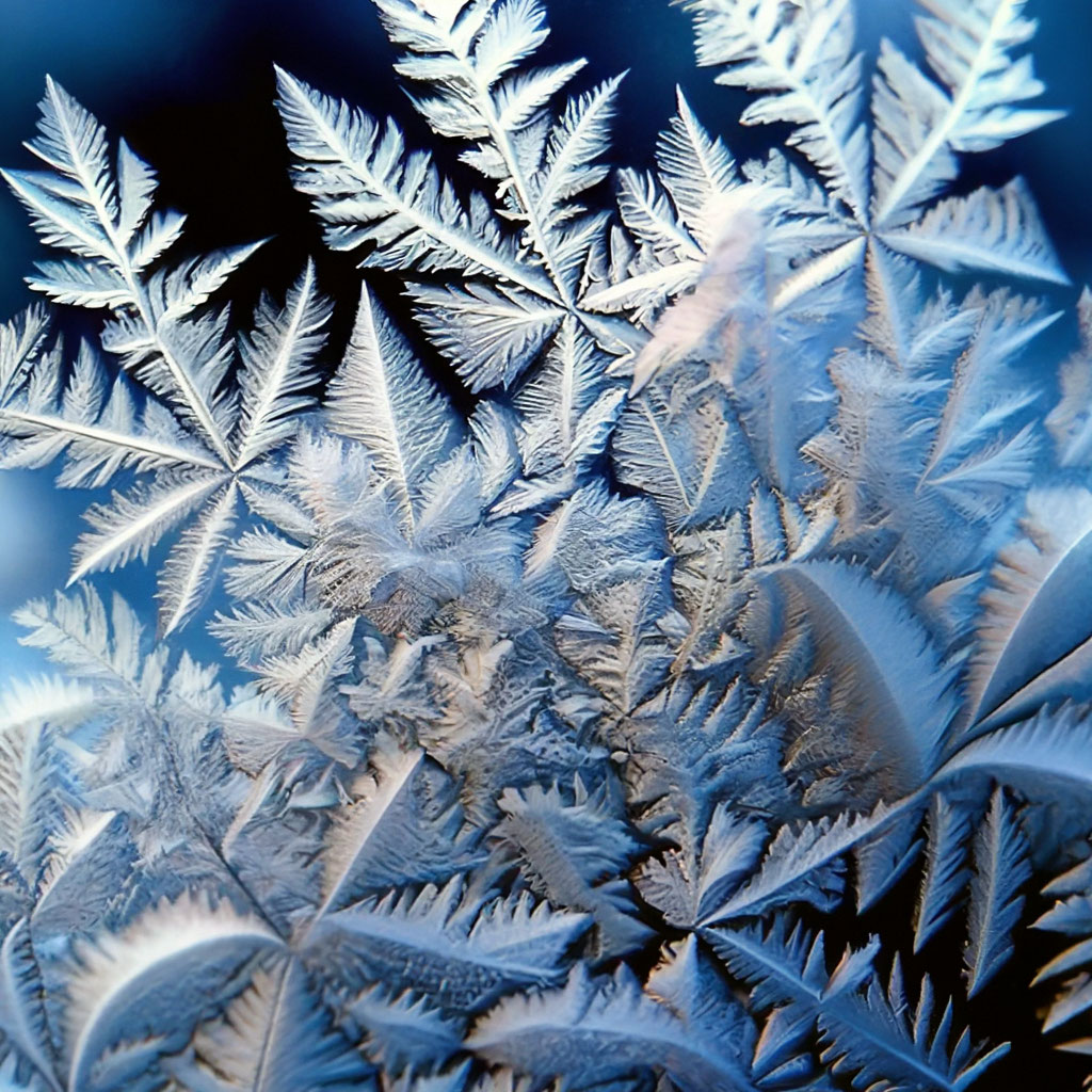 "The wonders of winter, frozen steam on the window in the form of icy ...
