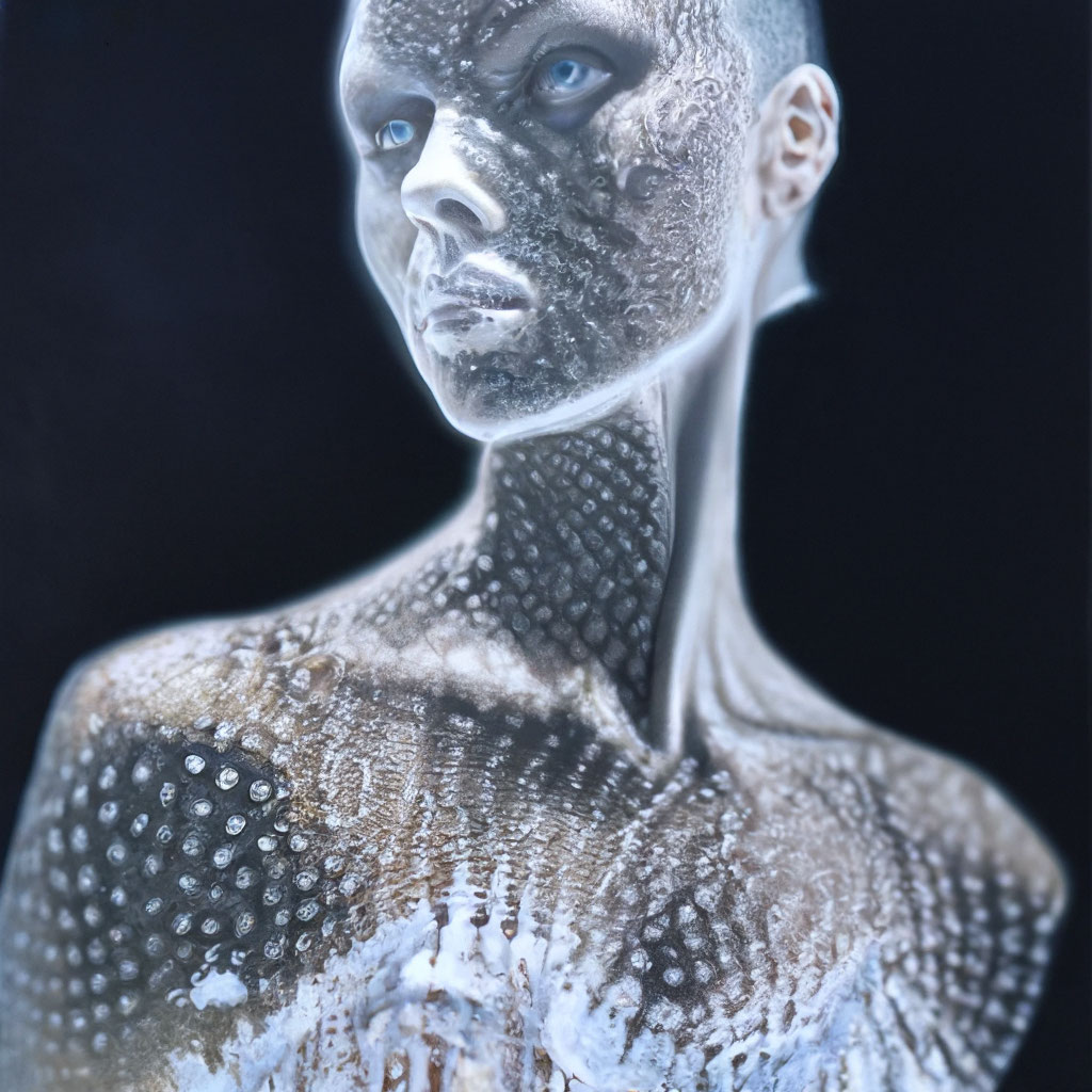 "Crystal Clear full body grotesque, horror in the style of prada ...