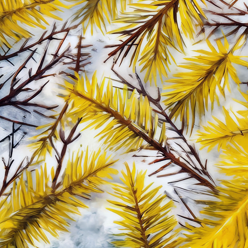 "A lot of yellow Christmas tree needles and branches are withered ...