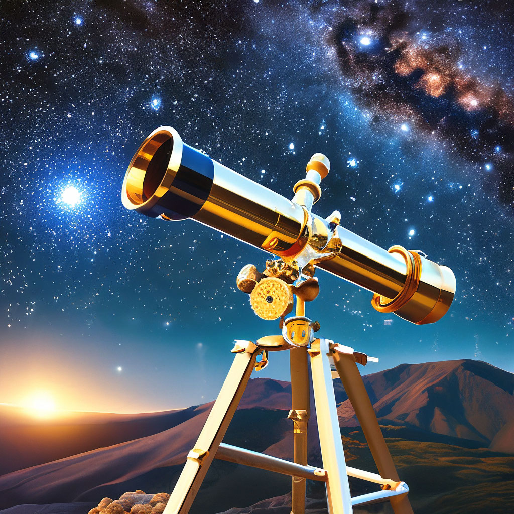 "The star Sirius in the telescope" — image created in Shedevrum