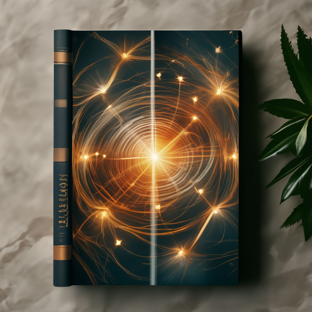 "🤍 the cover for a book about string theory" — image created in Shedevrum