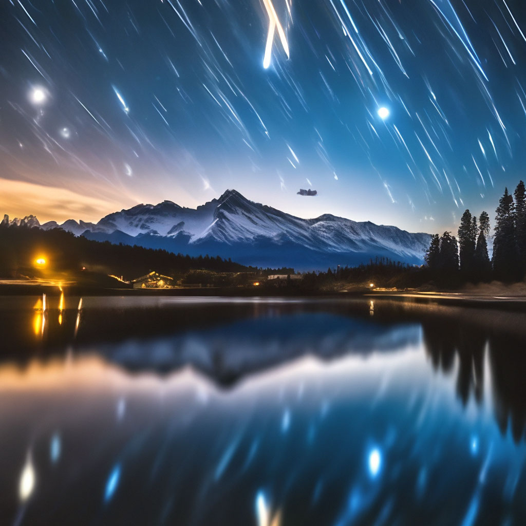 "Beautiful comets in the starry sky, beautiful, aesthetically pleasing ...