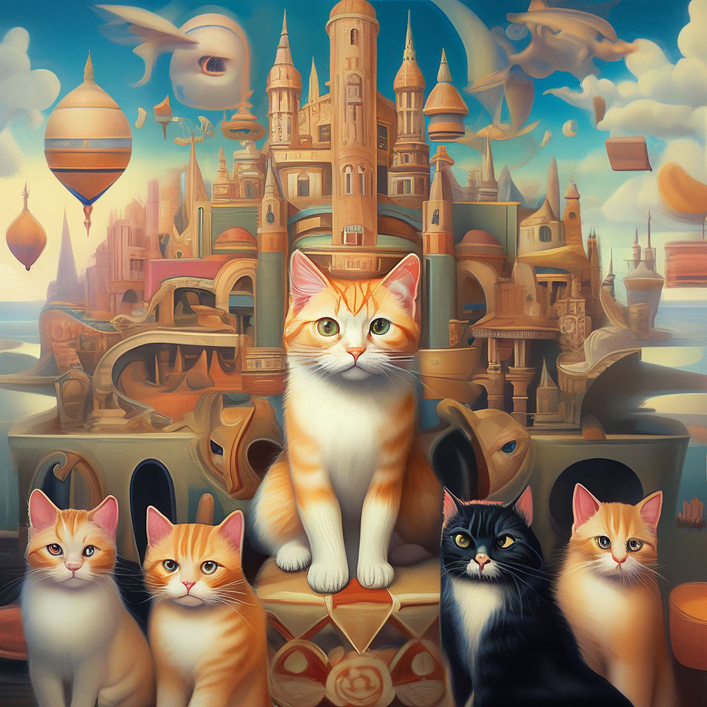 "Cat world" — image created in Shedevrum