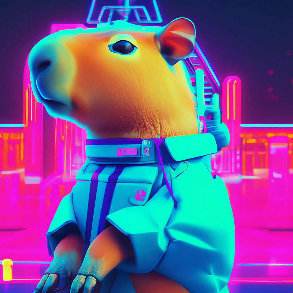 "Capybara barbie" — image created in Shedevrum