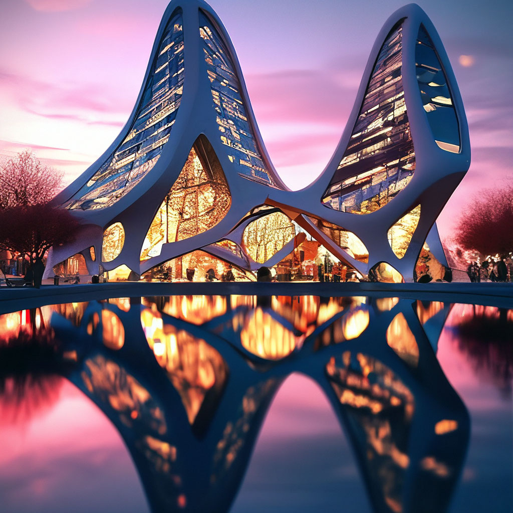 "City center, city, parametricism, christmas tree labyrinths ...