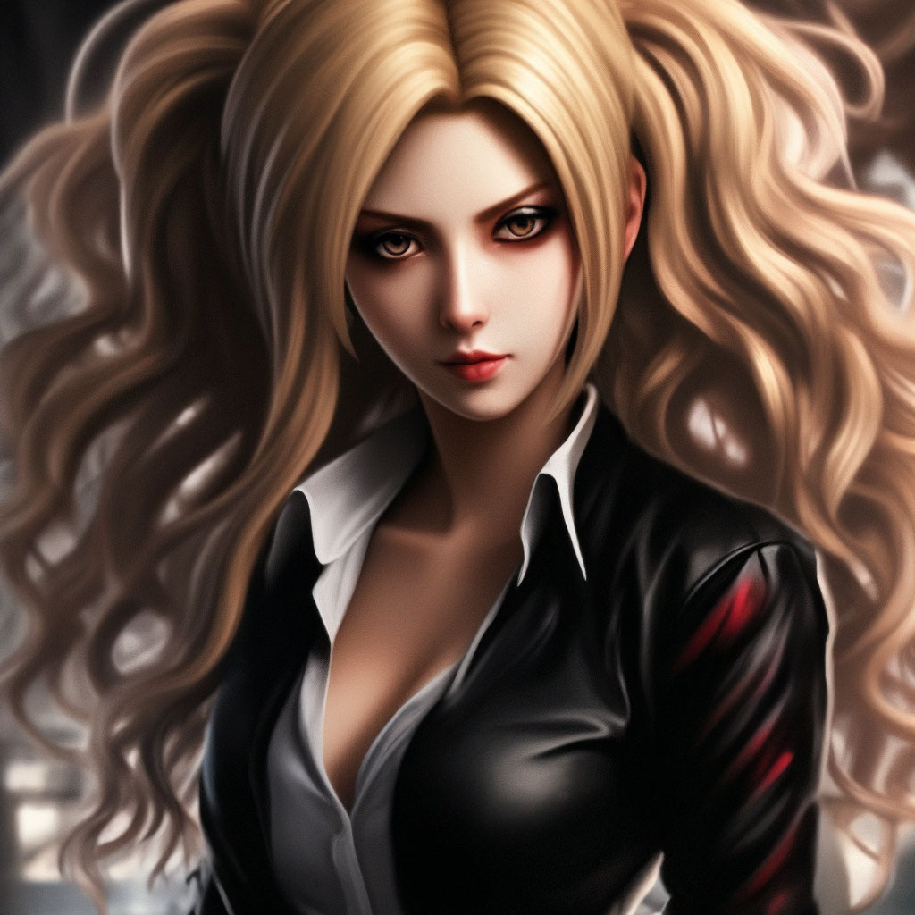 "A girl of 17,169 years old,medium height,Junko Enoshima, blonde ...