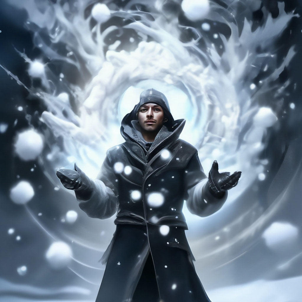 The guy is cold elemental, generates the movement of mana snow and ...