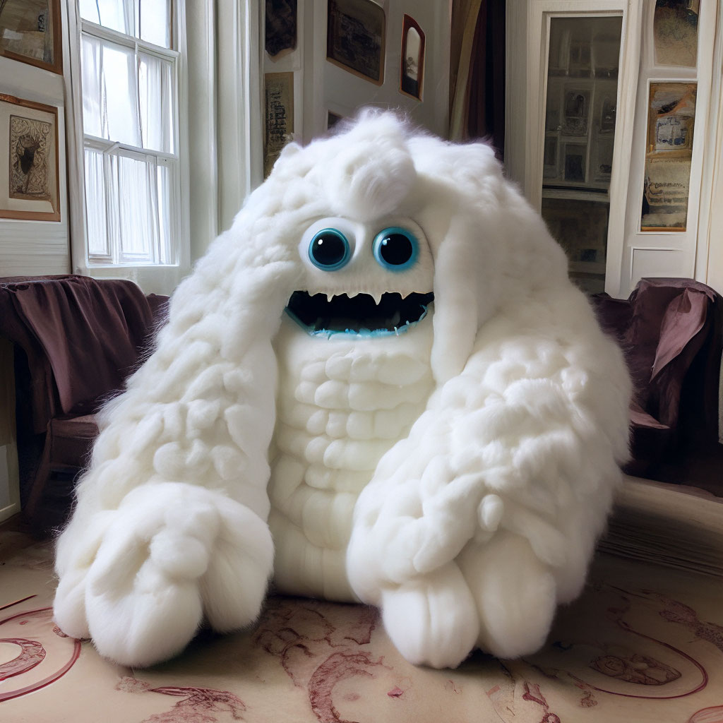 "The cotton monster" — image created in Shedevrum