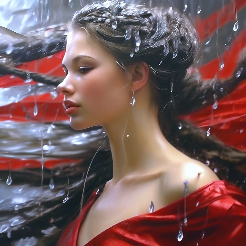 "32k, detail, realism; The Russian beauty of a maiden's braid. painting ...