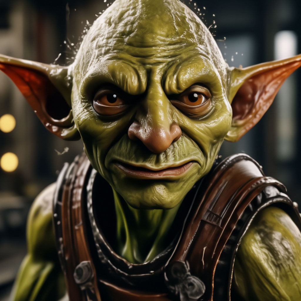 "Goblin detailing realistic photo" — image created in Shedevrum