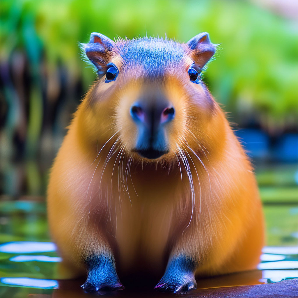 "Capybara cutie" — image created in Shedevrum