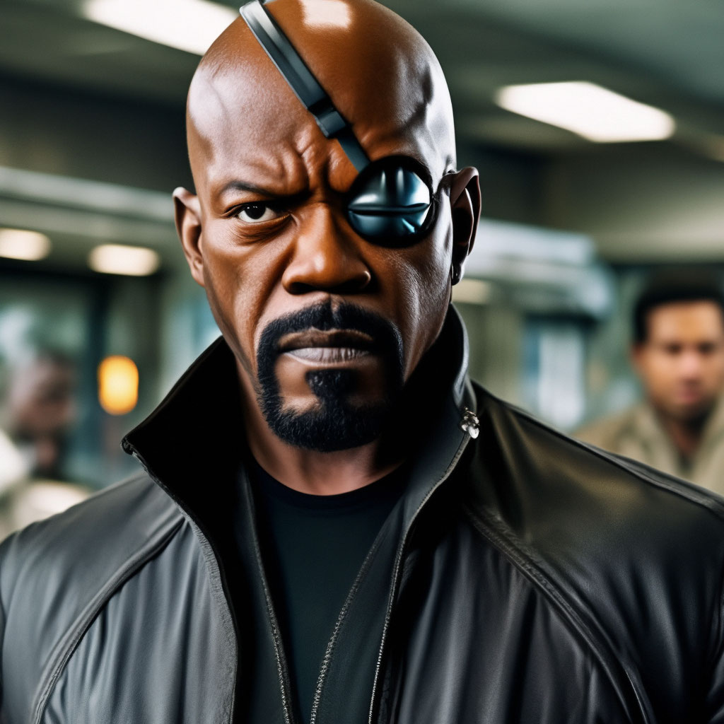 "Nick Fury" — image created in Shedevrum