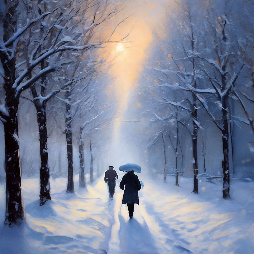 "One day in the cold winter season" — image created in Shedevrum