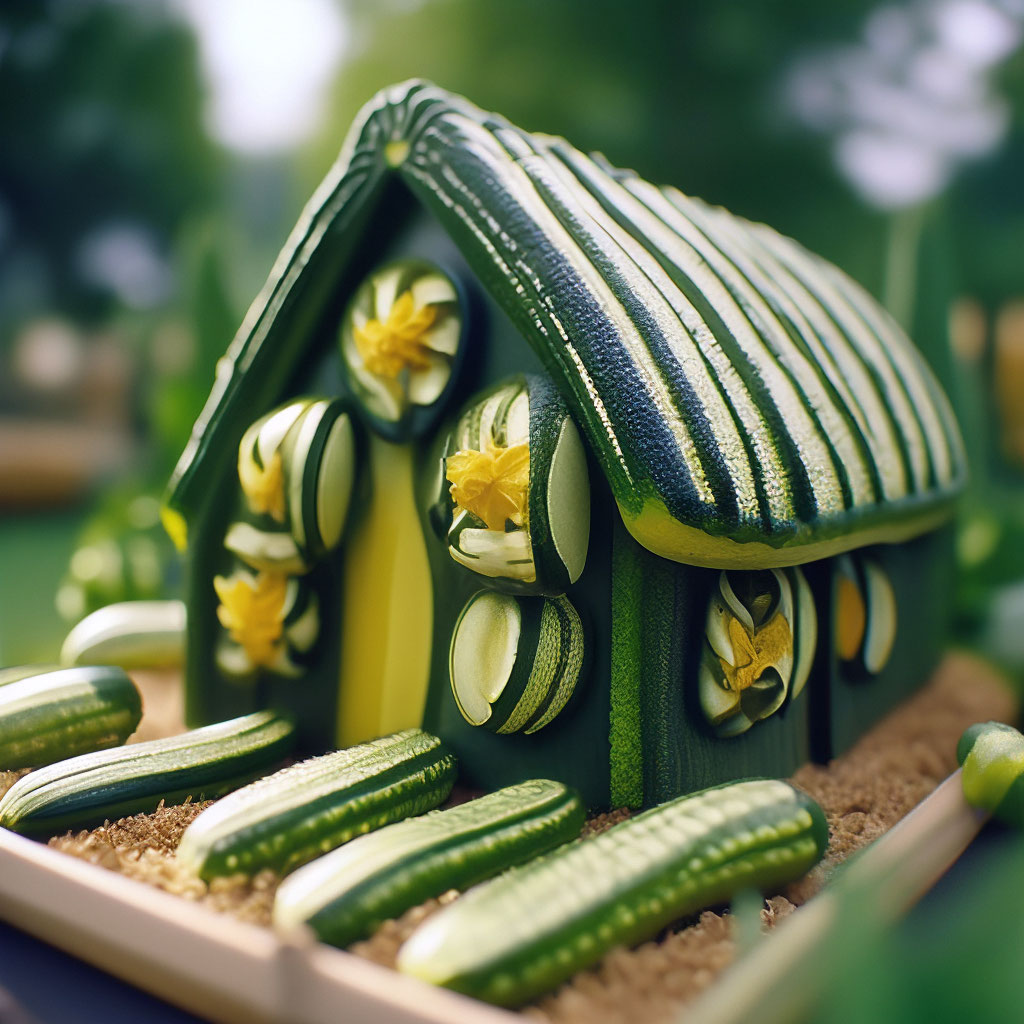 "Zucchini house. , aesthetically pleasing, beautiful, 4k, high ...
