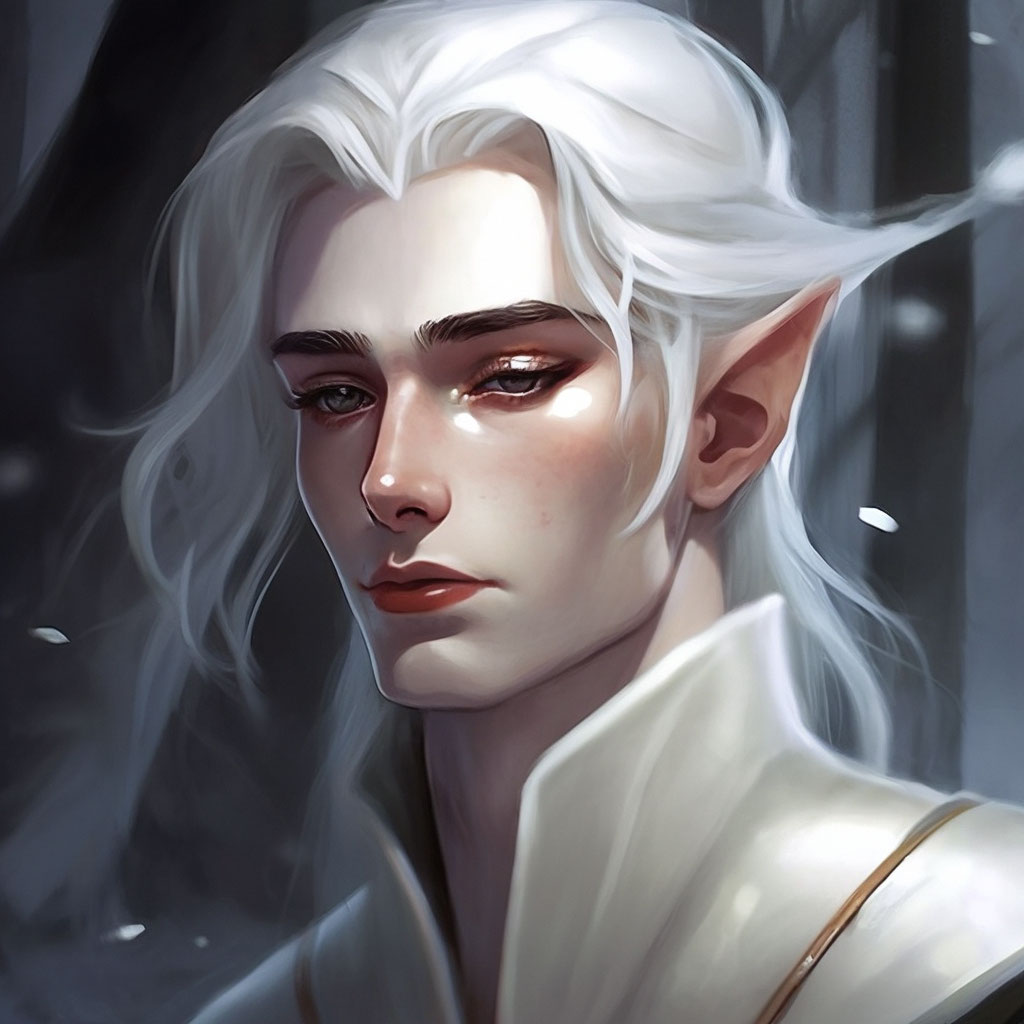 "The guy is an elf, a long upturned nose, well-defined lips, snow-white ...