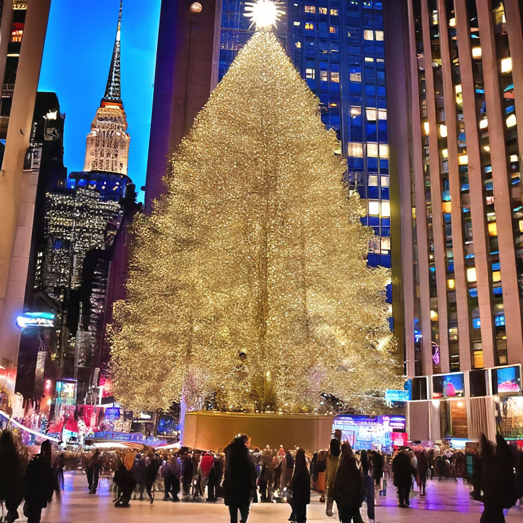 "Since 1936, a huge lush fir tree has been erected annually on ...