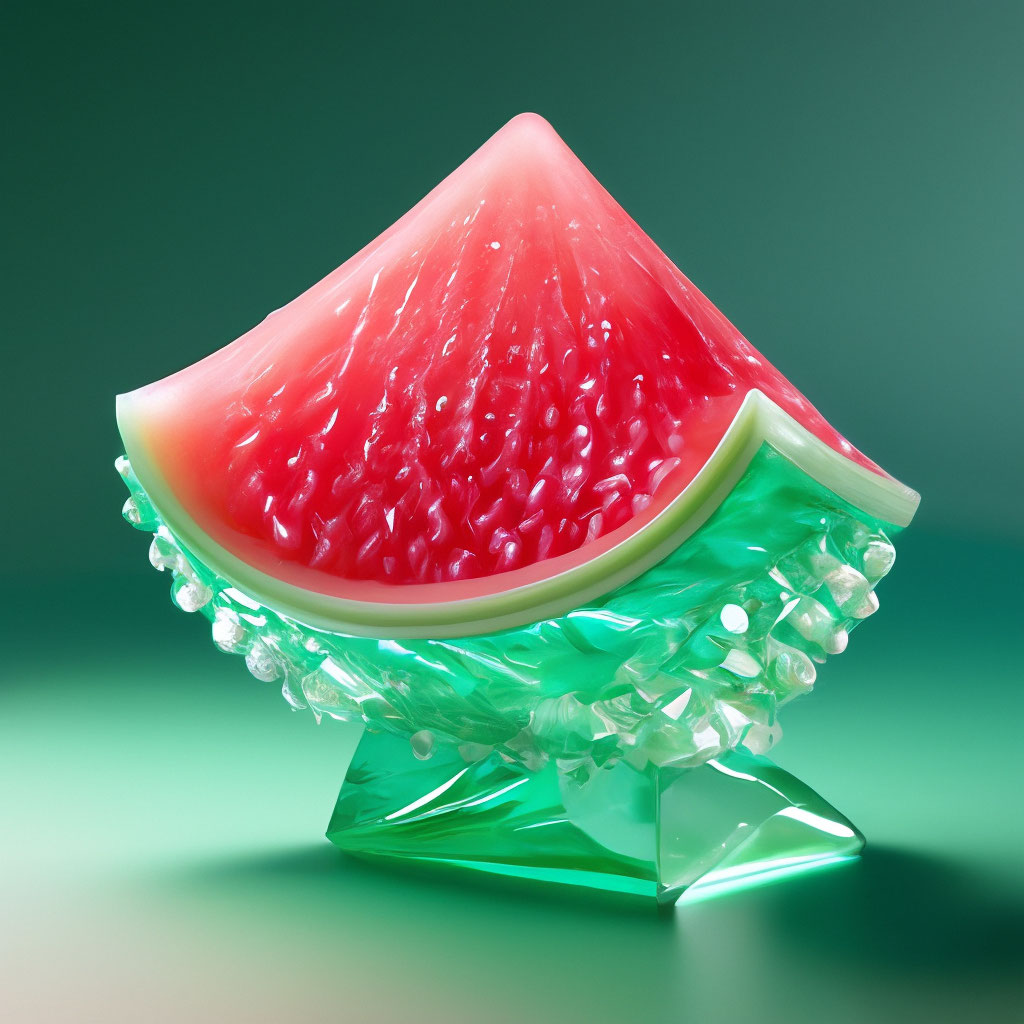 "Crystal Watermelon" — image created in Shedevrum