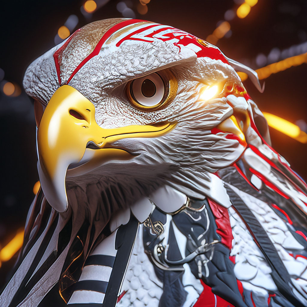 "Eagle + coherent, octane, meta, high octane, hyperrealism ...