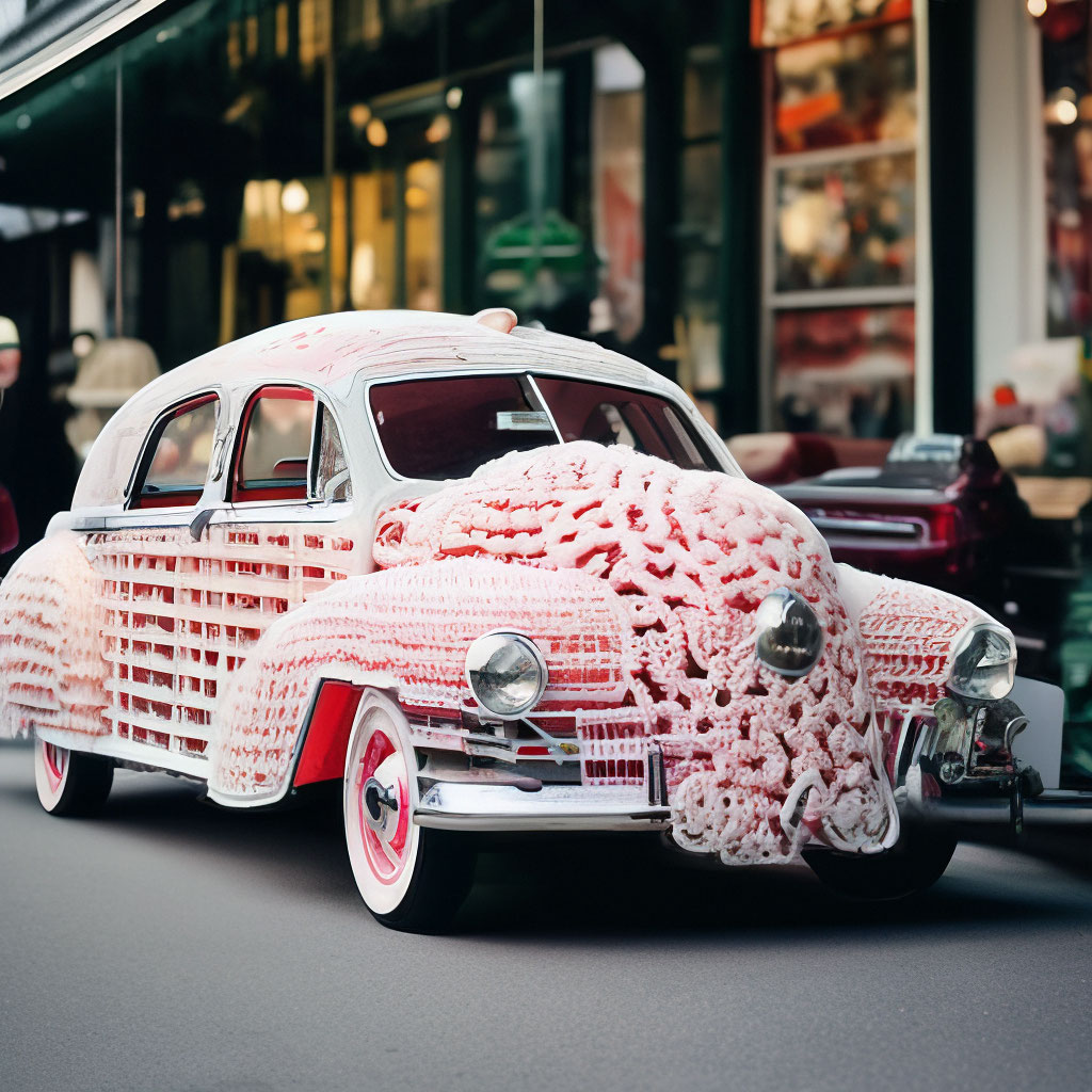 "Lace car" — image created in Shedevrum