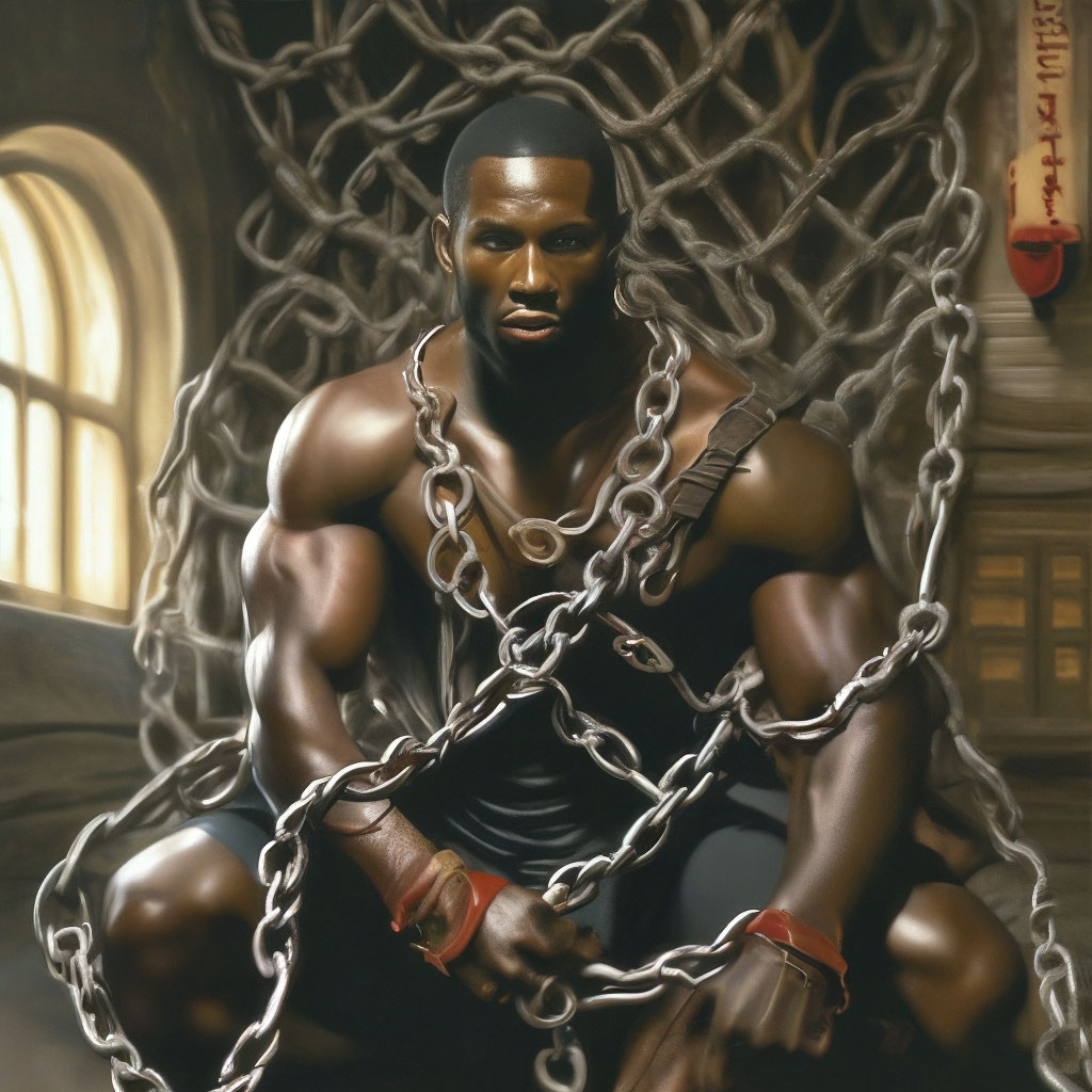 "Kondaly-chained, untie us- which of you" — image created in Shedevrum
