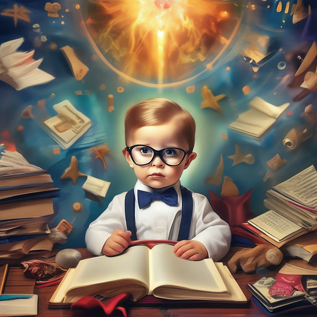 "My child is a genius" — image created in Shedevrum