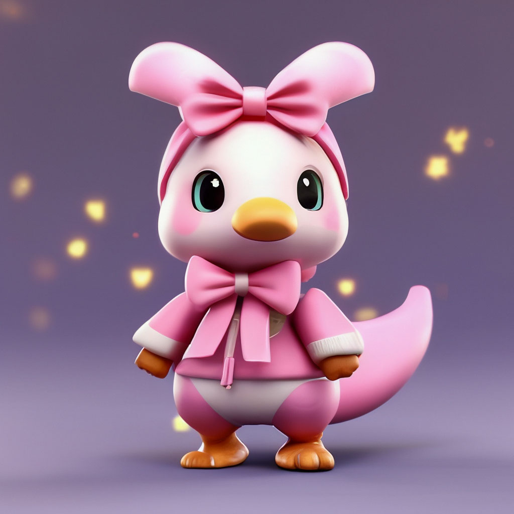 "Light pink platypus with bows animal crossing character" — image ...