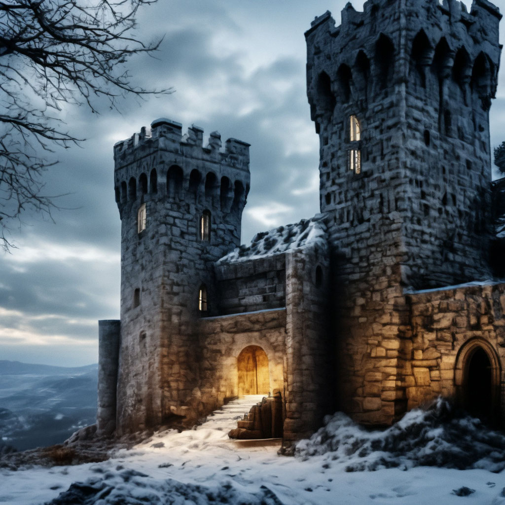 "Winterfell towers, close-up,natural, fine art, high resolution, ultra ...