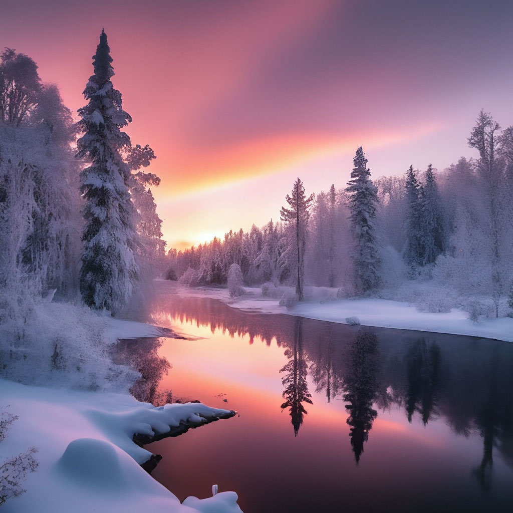 "KhMAO Yugra megarealistic photo, megachet, sunset, dark botanical ...