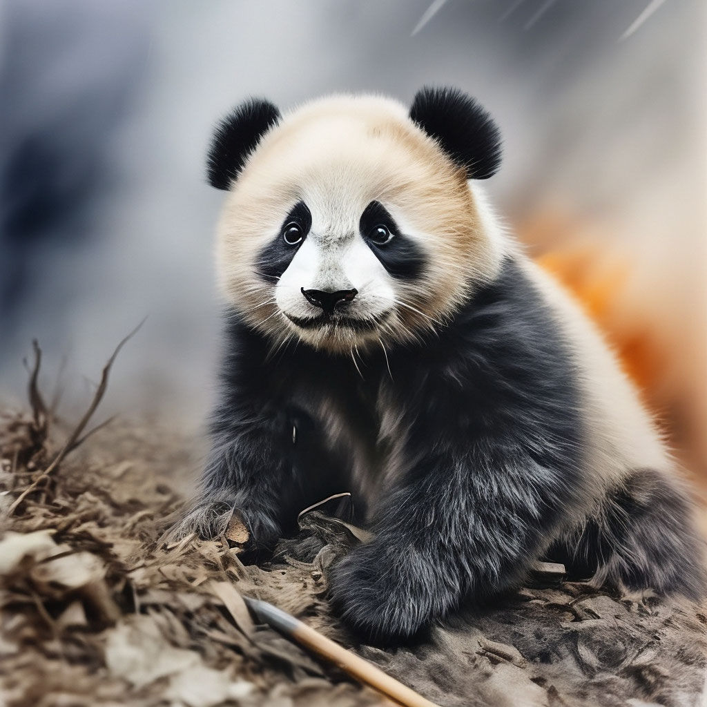 "Cute panda" — image created in Shedevrum