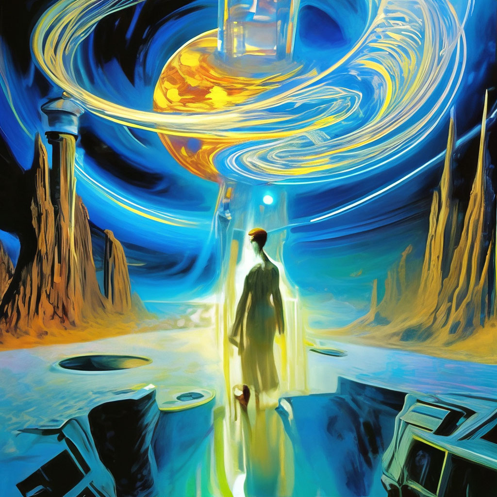 "The fluidity of time in the world space surrealism in the style of ...