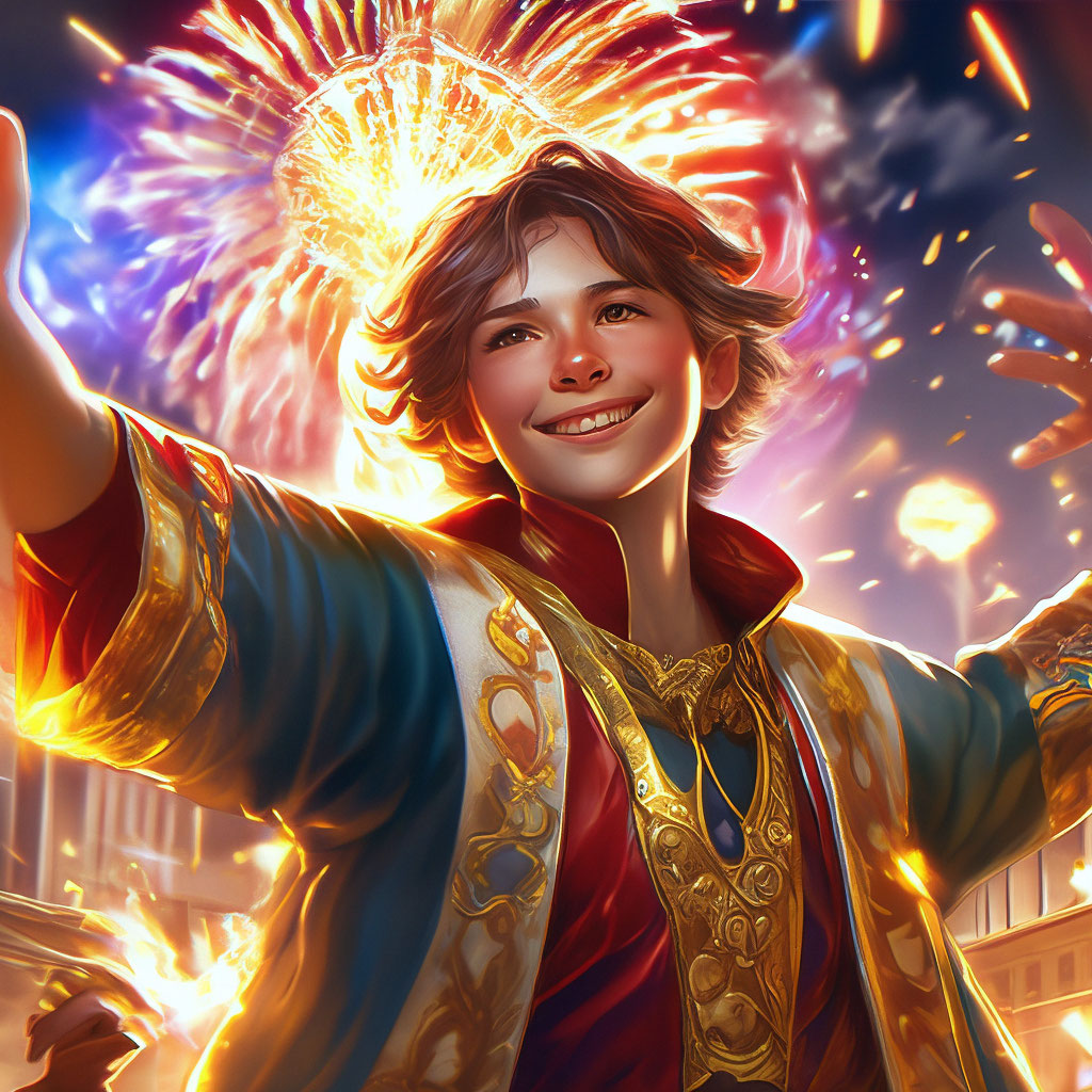 "DnD, the Wizard - master of fireworks, the magic of fireworks, short ...