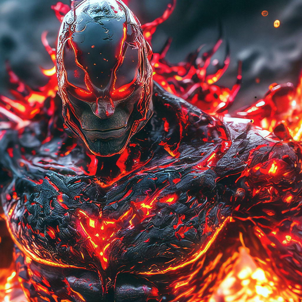 "Hyper realistic beautiful lava consisting of fire and lava huge ...