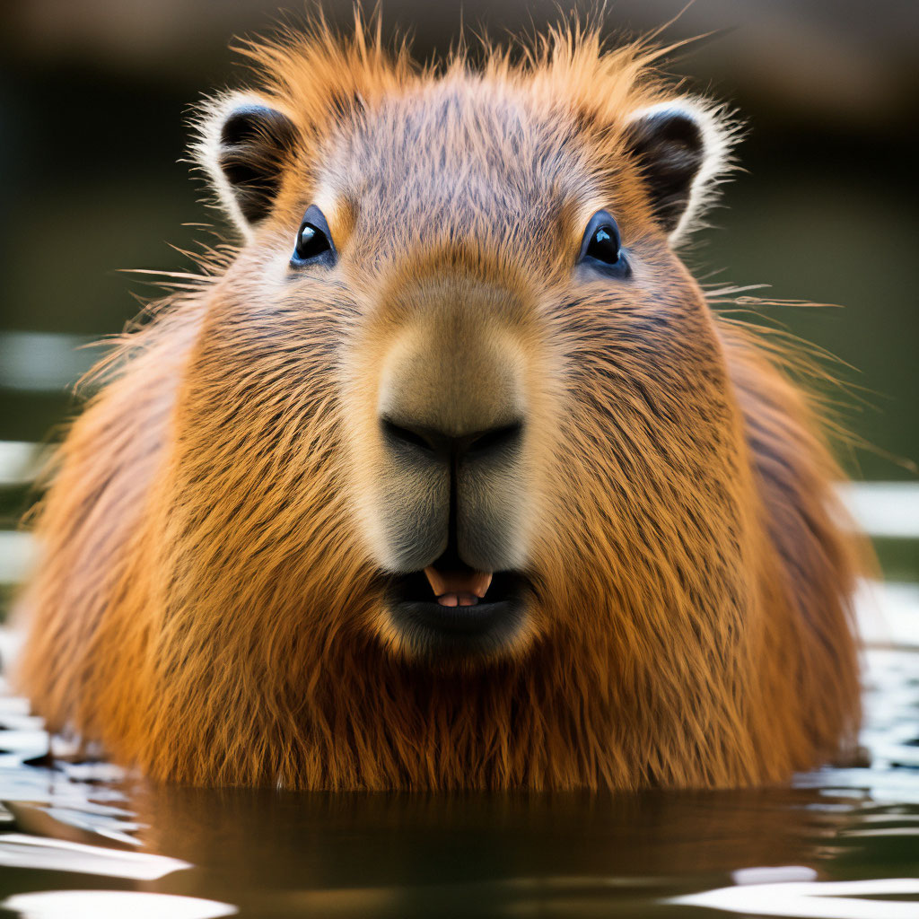 "Angry capybara" — image created in Shedevrum