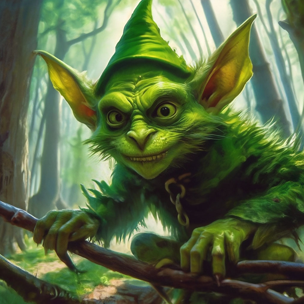 "The Green Goblin in a Russian fairy tale" — image created in Shedevrum