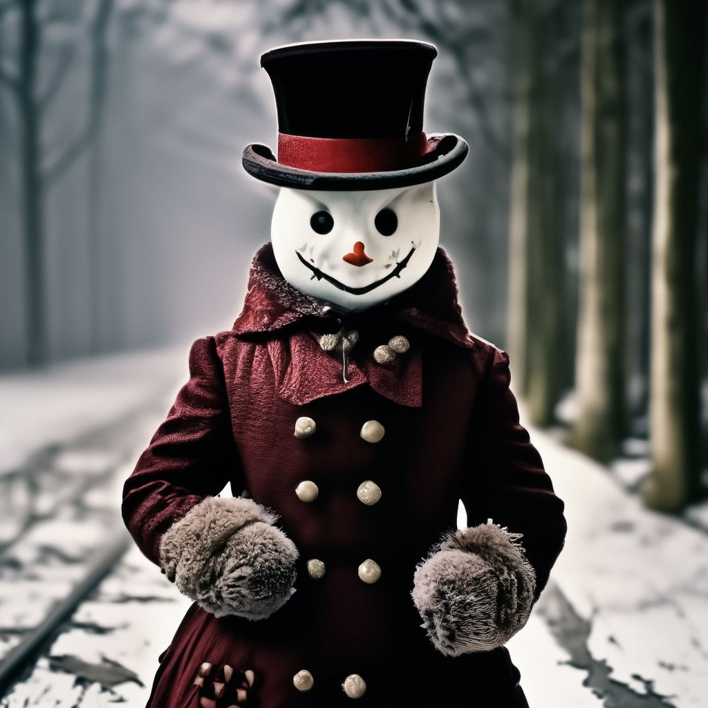 "High quality,Gothic style snowman,aesthetically pleasing,elaborate ...