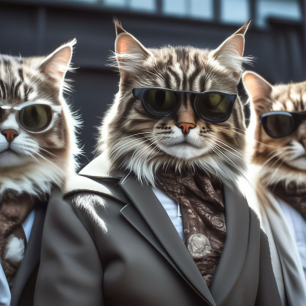 "Cool SMM specialists of the AxisCat project! 🤑 Fanya, Mushik and Pasha ...