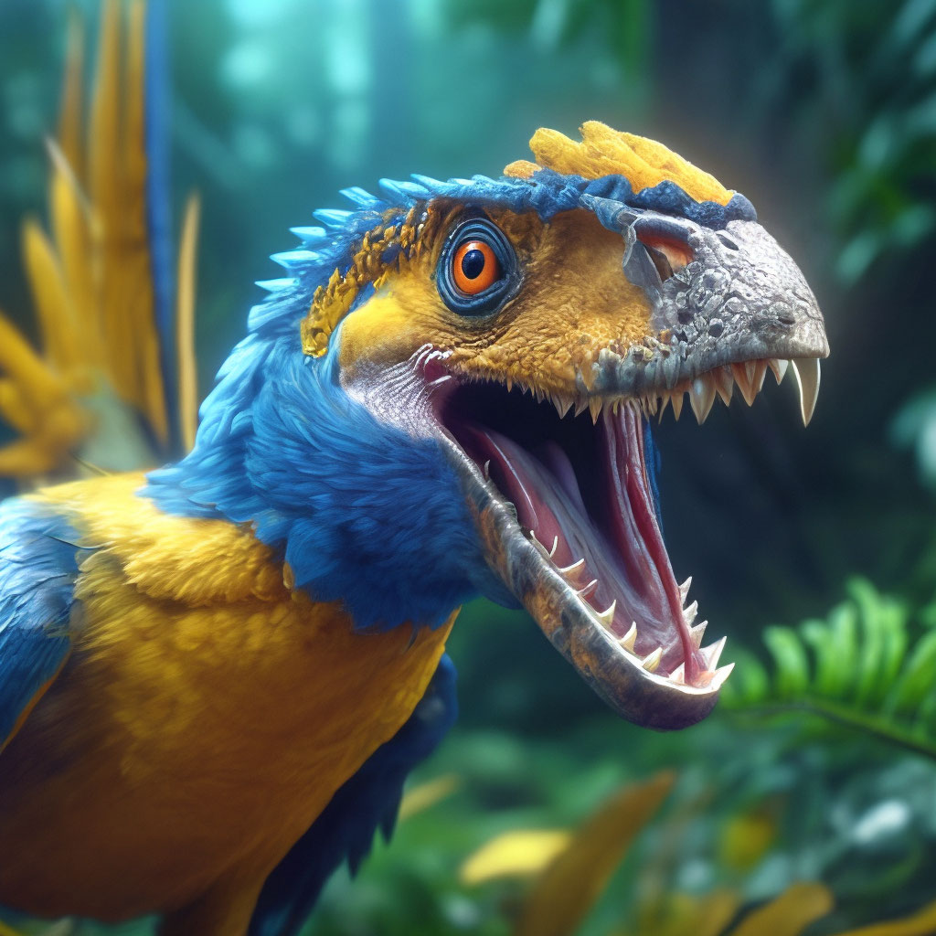 "Metamorphosis +symbiosis of a parrot and a tyrannosaurus rex ...