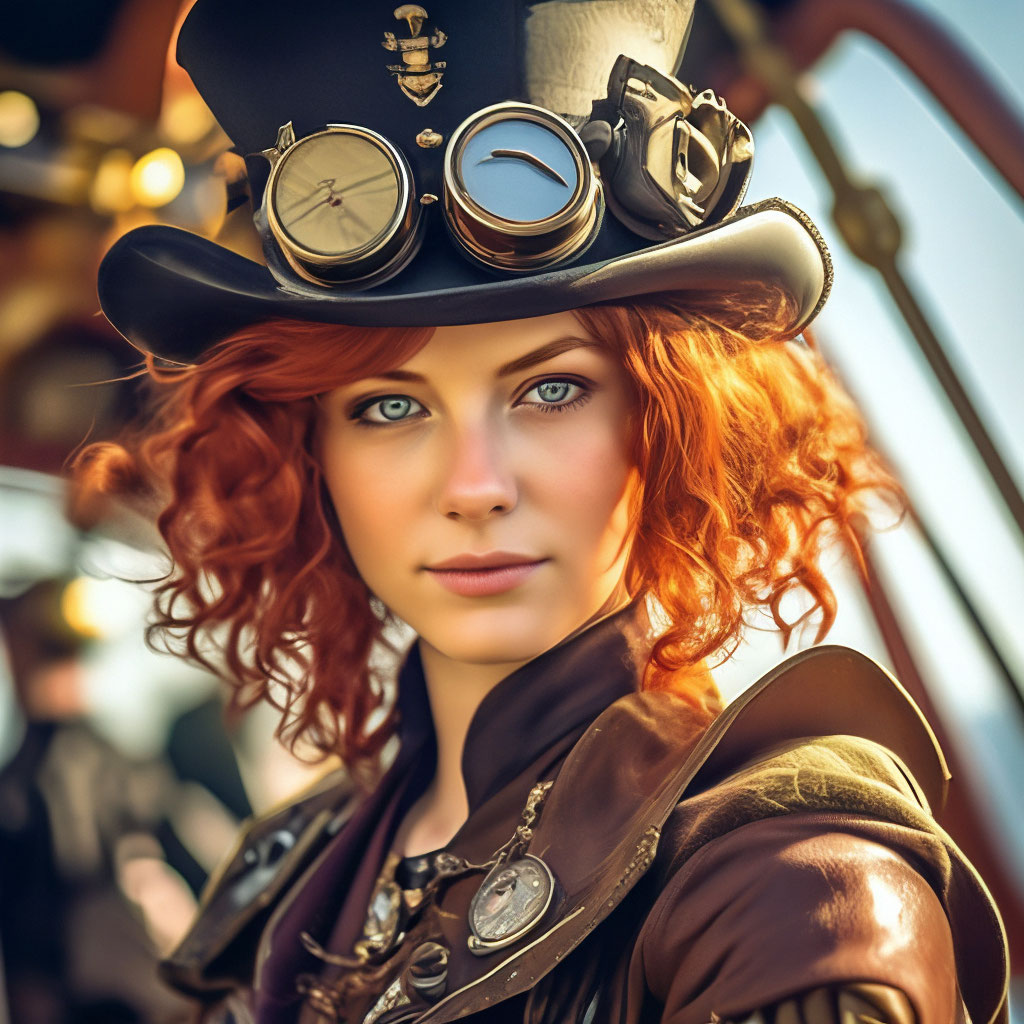 "A girl named Phoenix. Steampunk clothes, the queen of crazy ...