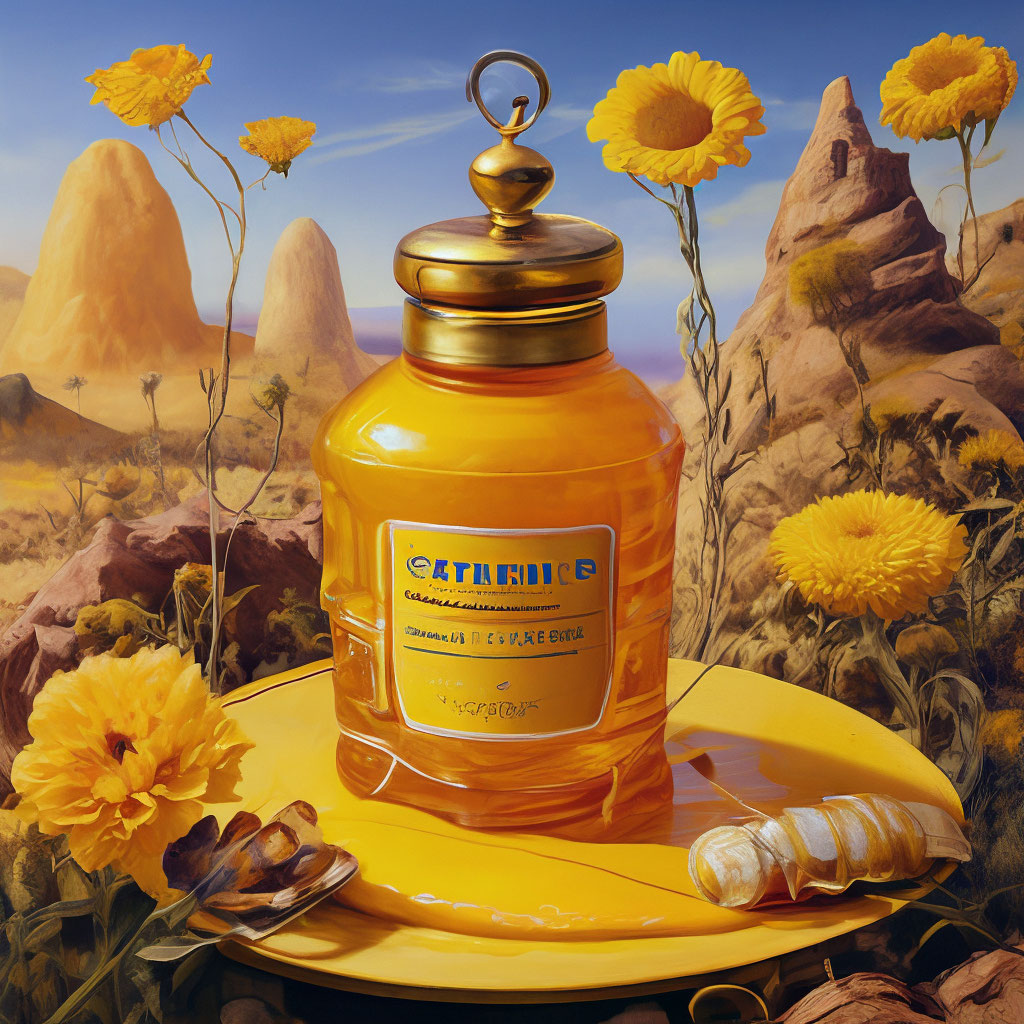 "Honey range" — image created in Shedevrum