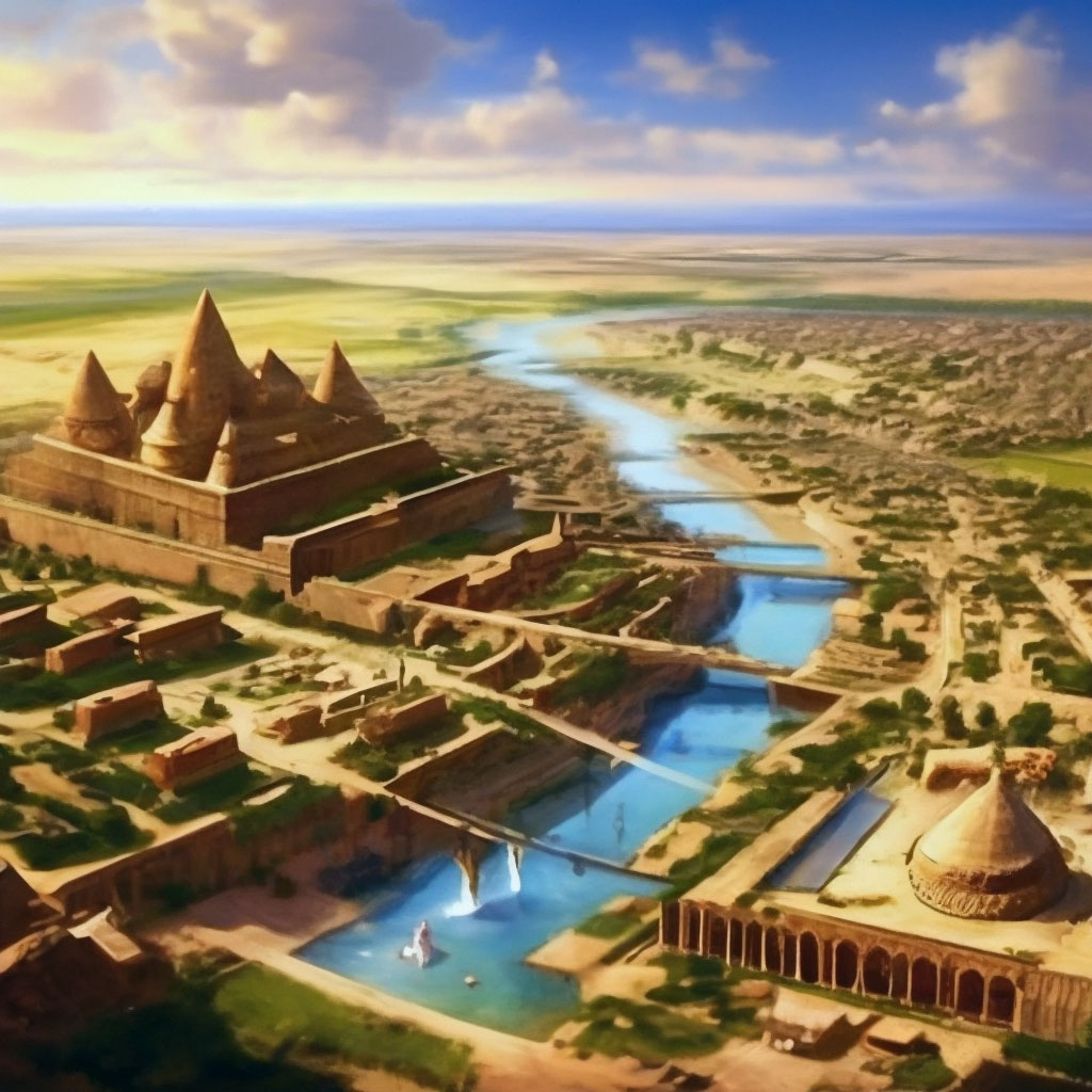 "The ancient city of Lagash in Mesopotamia" — image created in Shedevrum