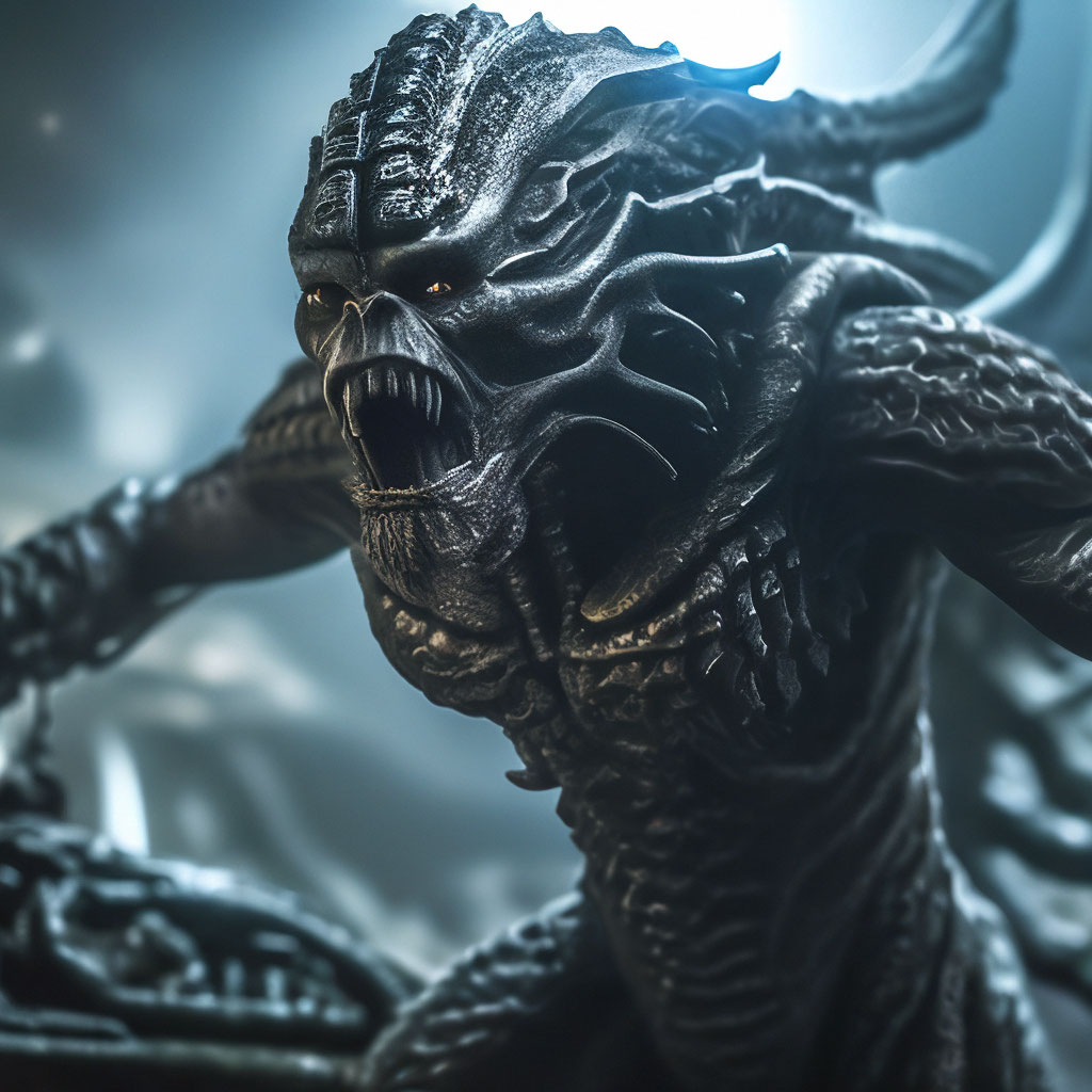 "Sinister Bloodthirsty Terrifying Alien Alien in the Form of a Huge ...