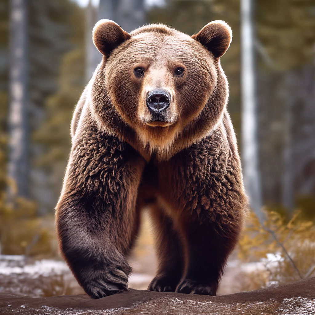 "Brown real, natural bear, realistic, majestic, realistic photo ...